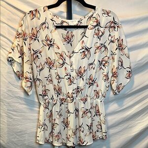 Sienna Sky | Tops | Sienna Sky Cream Floral Blouse Bin4 | Poshmark